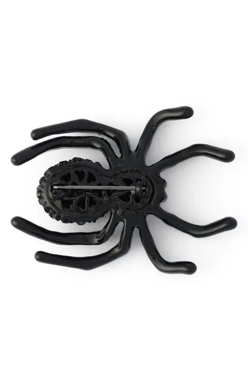 Betsey Johnson Spider Brooch With Crystal Embellishments