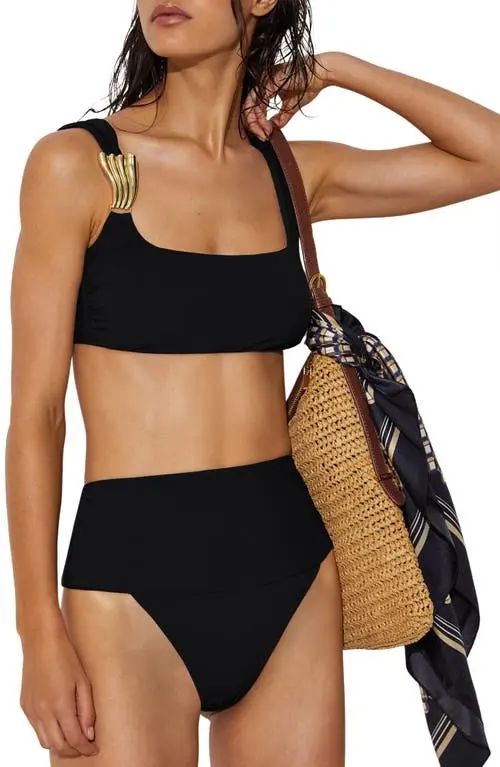 REISS Alba High Waist Bikini Bottoms