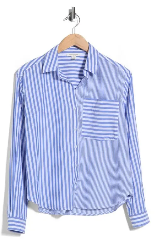 BEACHLUNCHLOUNGE Lilah Striped Button-front Shirt - Lake Stream