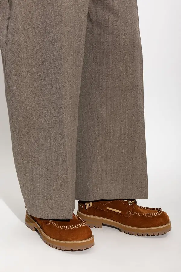 Moschino Suede Leather Loafers