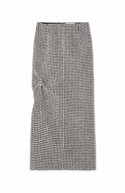 LANVIN Long Draped Tweed Skirt
