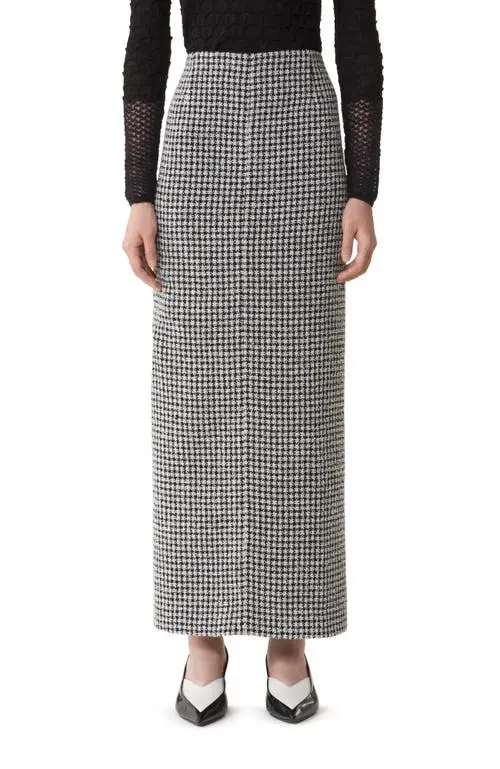 LANVIN Long Draped Tweed Skirt