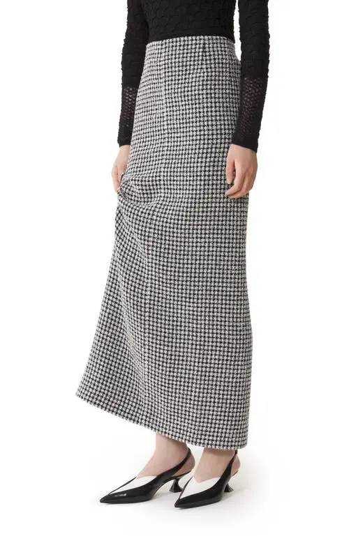 LANVIN Long Draped Tweed Skirt