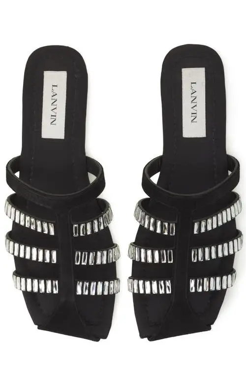 LANVIN Celeste Embellished Suede Sandals