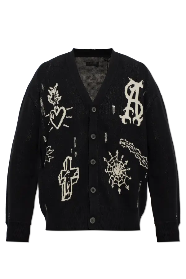 ALLSAINTS Staged' Organic Cotton V-neck Cardigan