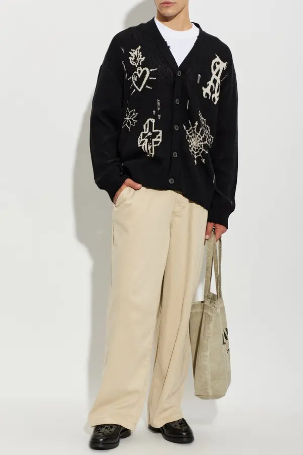 ALLSAINTS Staged' Organic Cotton V-neck Cardigan