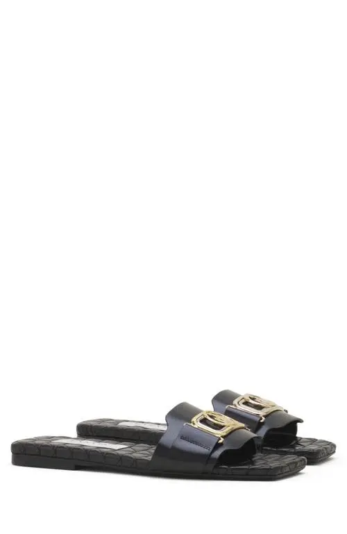 LANVIN Mother & Daughter Flat Mule Sandals - Black