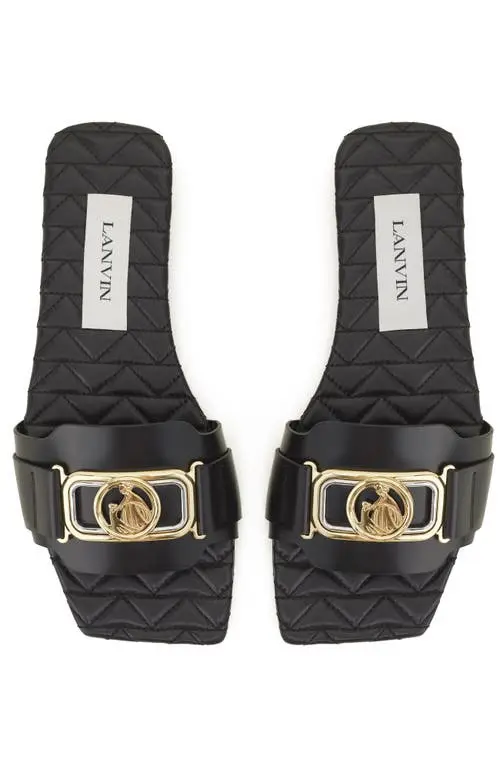 LANVIN Mother & Daughter Flat Mule Sandals - Black