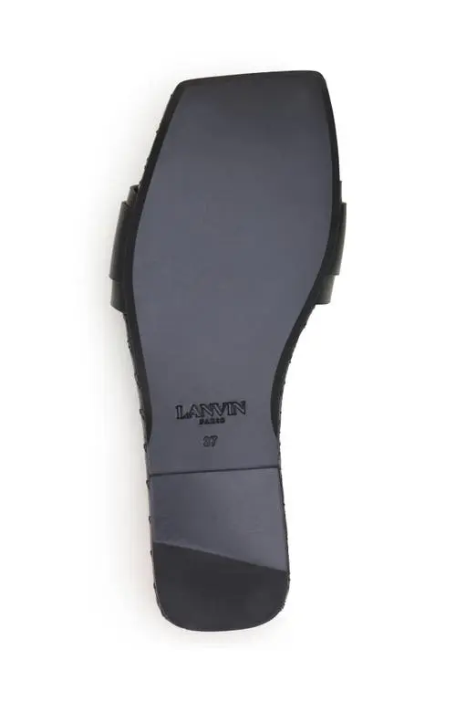LANVIN Mother & Daughter Flat Mule Sandals - Black