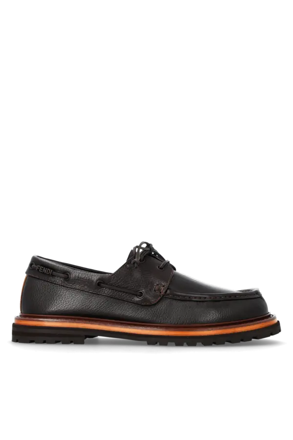 Fendi Leather Boat Shoes