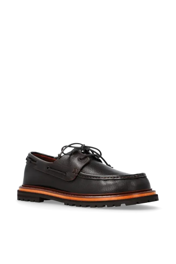 Fendi Leather Boat Shoes