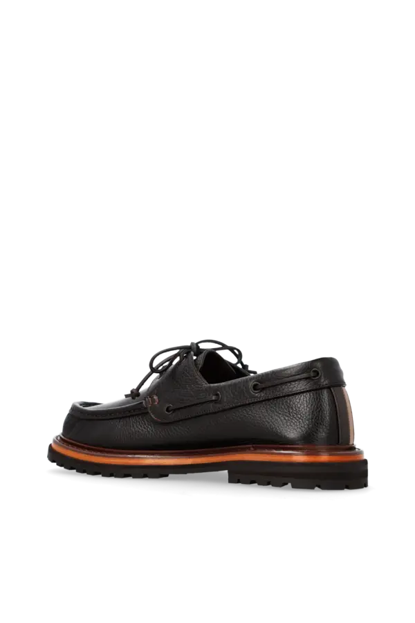 Fendi Leather Boat Shoes