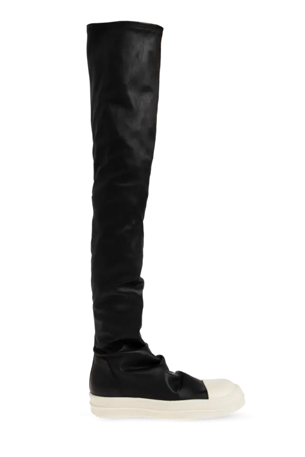 Rick Owens Over-the-knee Sock Boots - Black