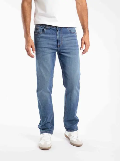 WEIRD FISH Eddie Straight Leg Jeans - Indigo