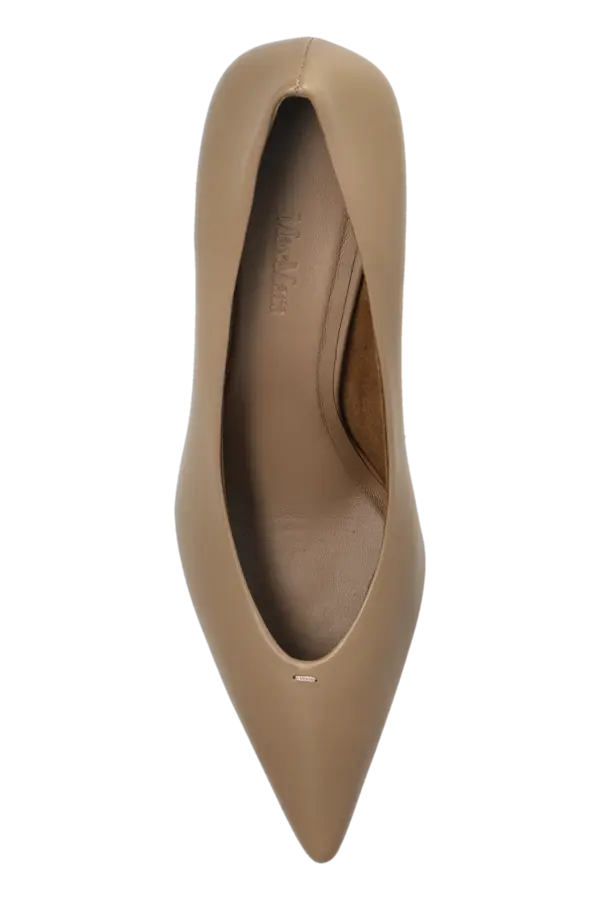 Max Mara Leather Pointed Toe Stiletto Heel Pumps