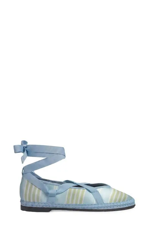 FLABELUS Positano Stripe Ribbon Mary Jane Flat