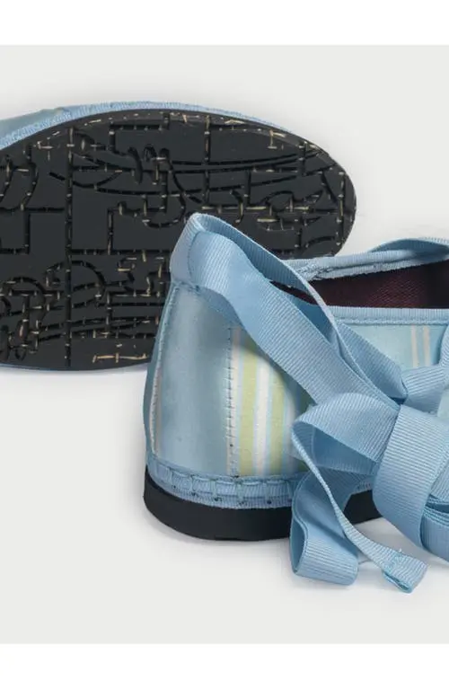 FLABELUS Positano Stripe Ribbon Mary Jane Flat