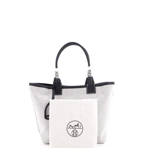 Hermès Sac Steeple Tote Toile With Leather 28