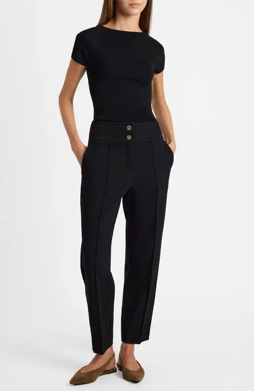 Santorelli Tania Slim Pant In Stretch Punto Milano