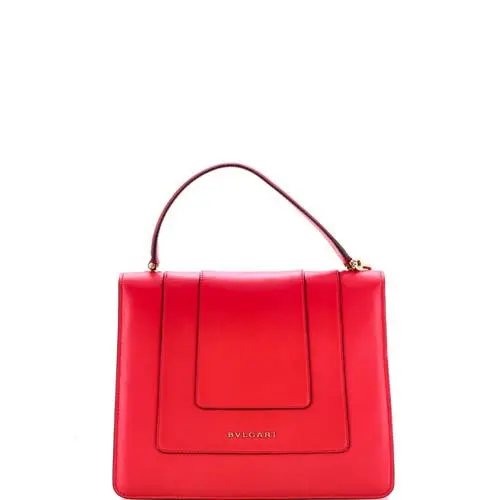 BVLGARI Serpenti Forever Top Handle Bag Leather Medium