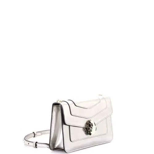 BVLGARI Serpenti Forever Shoulder Bag Metallic Leather Small