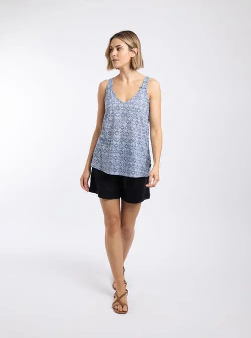 WEIRD FISH Aliana Printed Burnout Vest