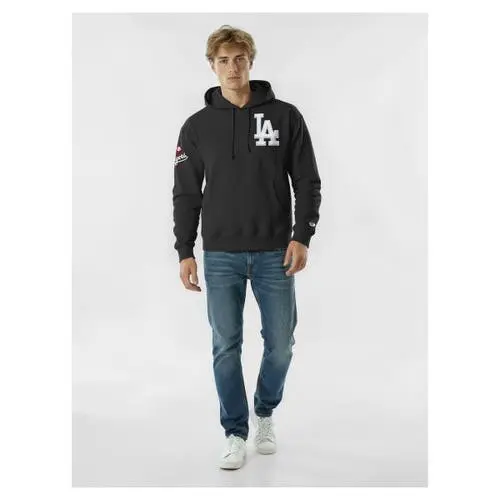 Champion Los Angeles Dodgers Reverse Weave Chenille Hoodie - Black