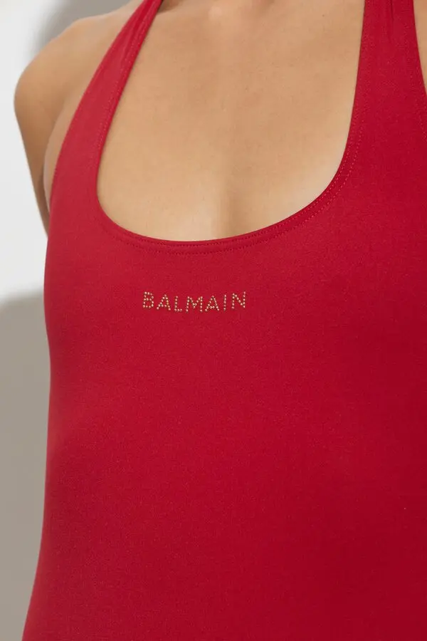 Balmain Halterneck One-piece Swimsuit