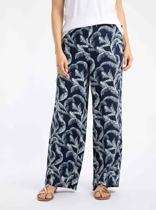 WEIRD FISH Mounira Printed Wide Leg Trousers
