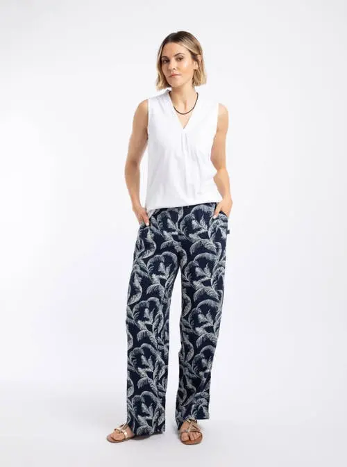 WEIRD FISH Mounira Printed Wide Leg Trousers