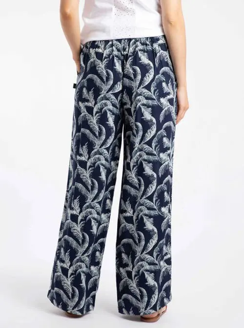 WEIRD FISH Mounira Printed Wide Leg Trousers