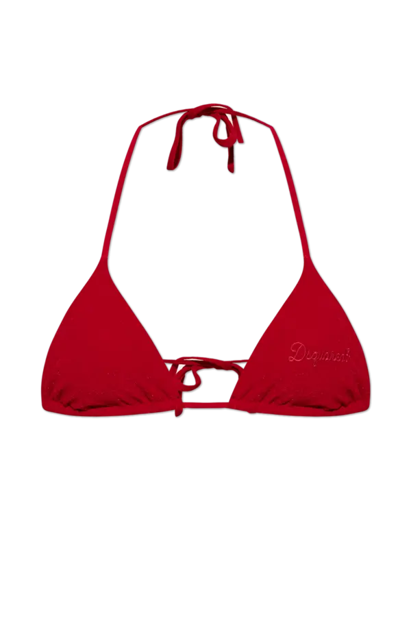 Dsquared2 Terry Triangle Bikini Top - Red