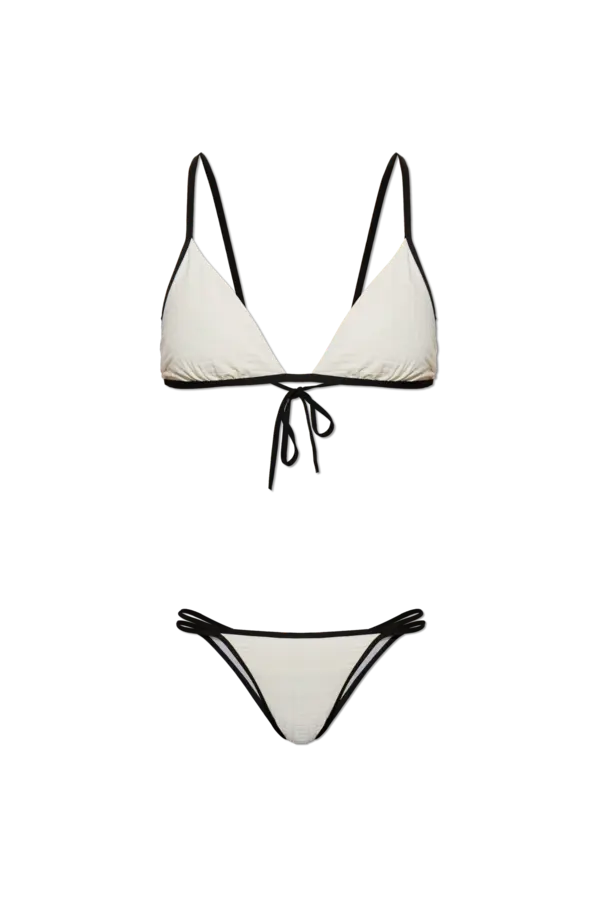 Balmain Two-piece Swimsuit With Geometric Print - Cream