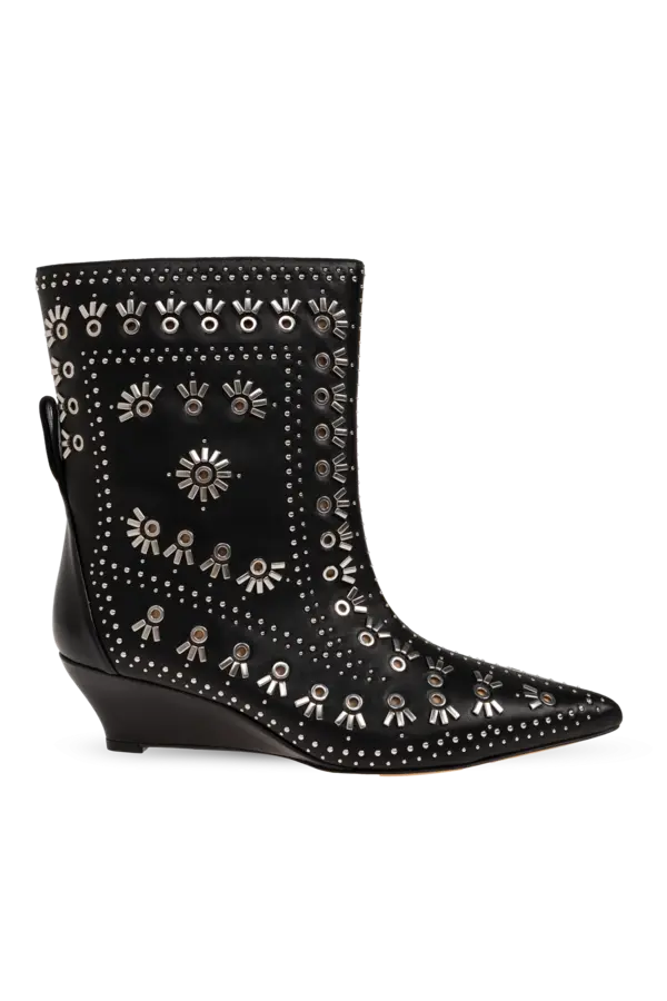 ODISSI Studded Wedge Ankle Boots