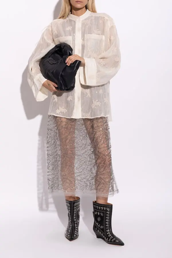 ODISSI Studded Wedge Ankle Boots