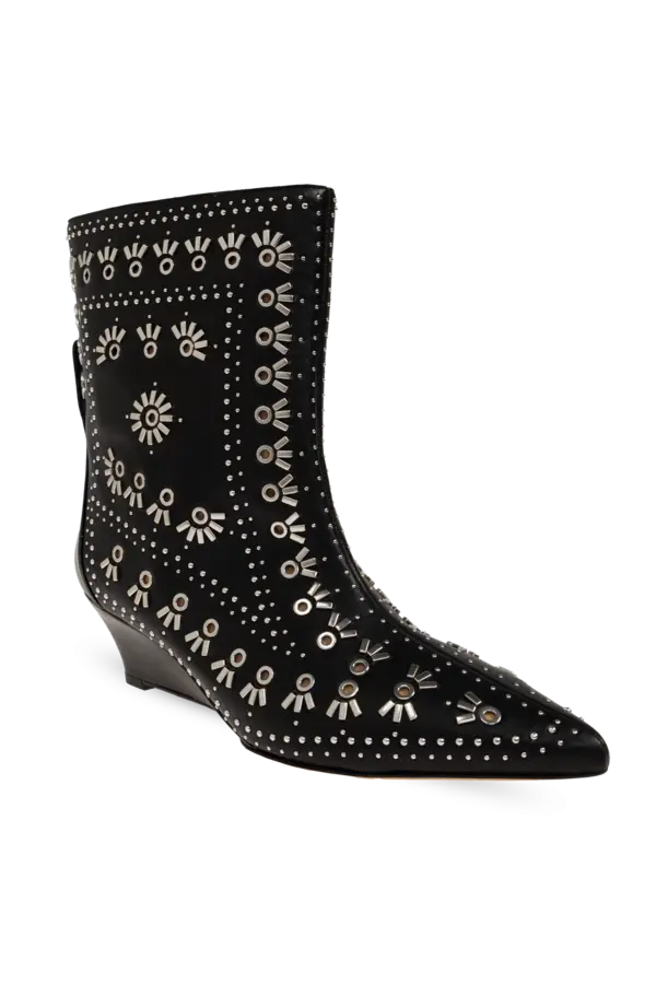ODISSI Studded Wedge Ankle Boots