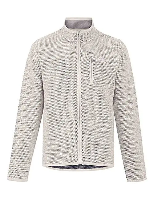 WEIRD FISH Transom Full Zip Jacket - Ecru