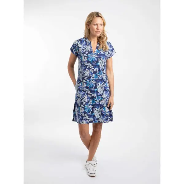 WEIRD FISH Printed V-neck Jersey Dress