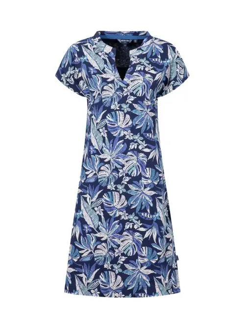 WEIRD FISH Printed V-neck Jersey Dress