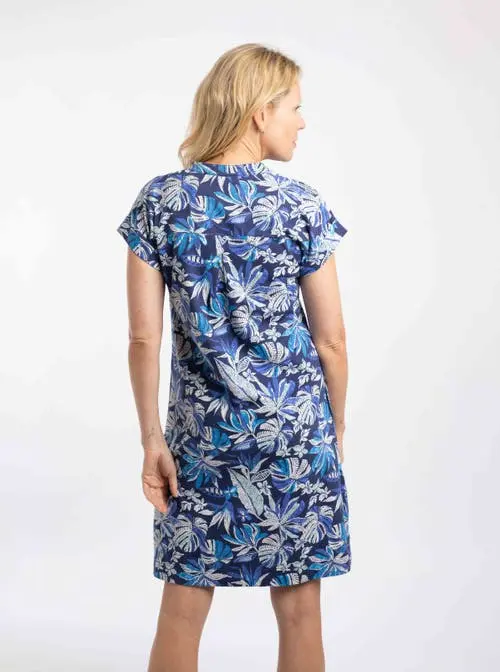 WEIRD FISH Printed V-neck Jersey Dress