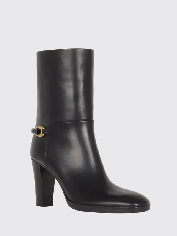 Saint Laurent Leather High Heel Boots