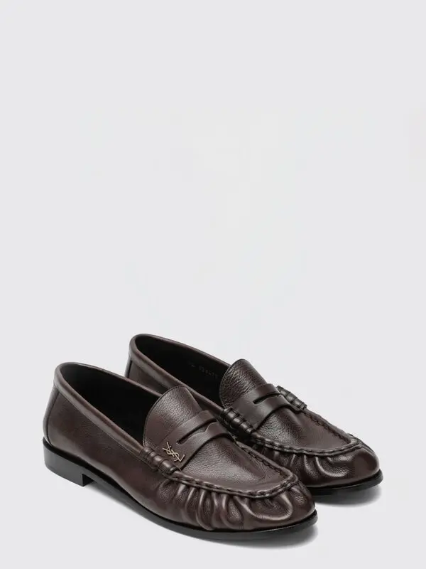 Saint Laurent Calfskin Leather Loafers