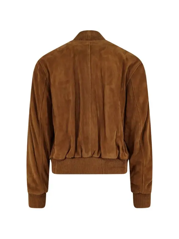 AMI Paris Suede Leather Zipped Jacket