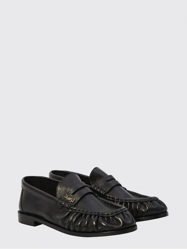 Saint Laurent Calf Leather Loafer - Black