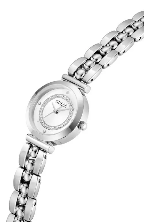 Guess Leena Bracelet Watch With Crystal Accents - White/silver