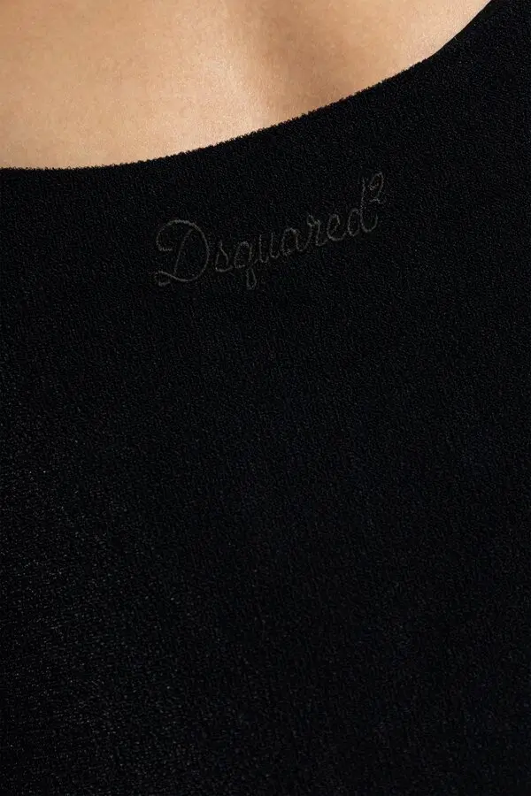 Dsquared2 Asymmetric One-piece Swimsuit With Tie Detail