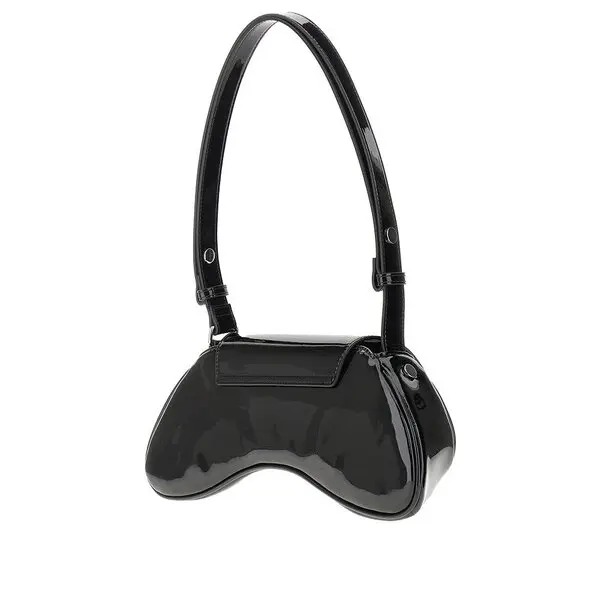 DIESEL® Glossy Faux Leather Bag - Black