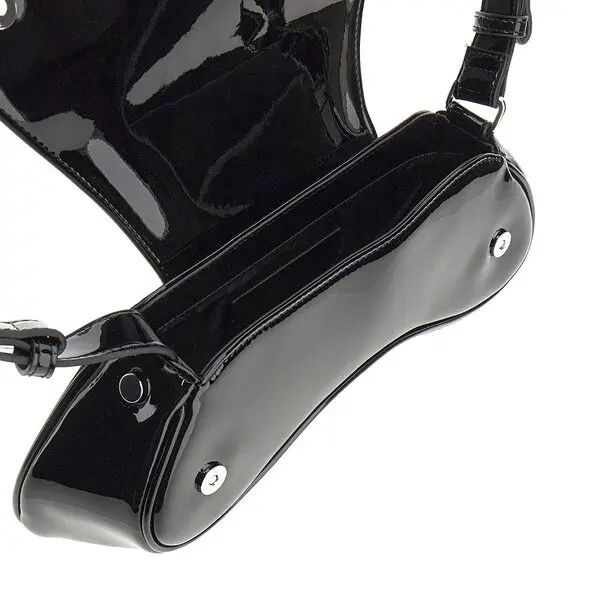 DIESEL® Glossy Faux Leather Bag - Black