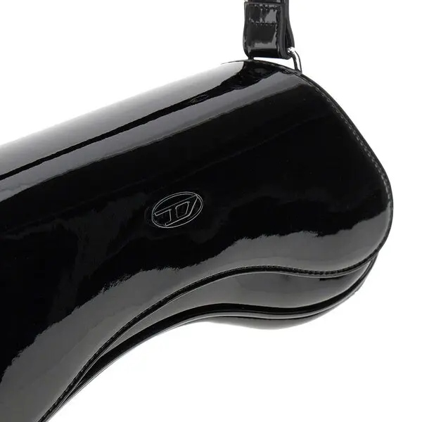 DIESEL® Glossy Faux Leather Bag - Black