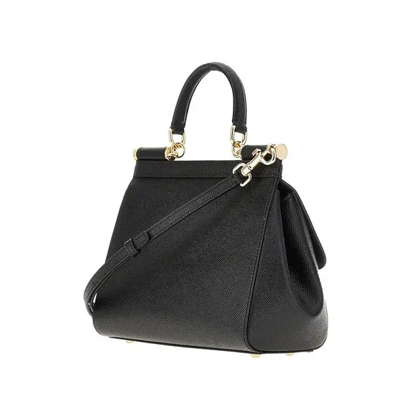 Dolce & Gabbana Dauphine Leather Medium Sicily Bag - Black